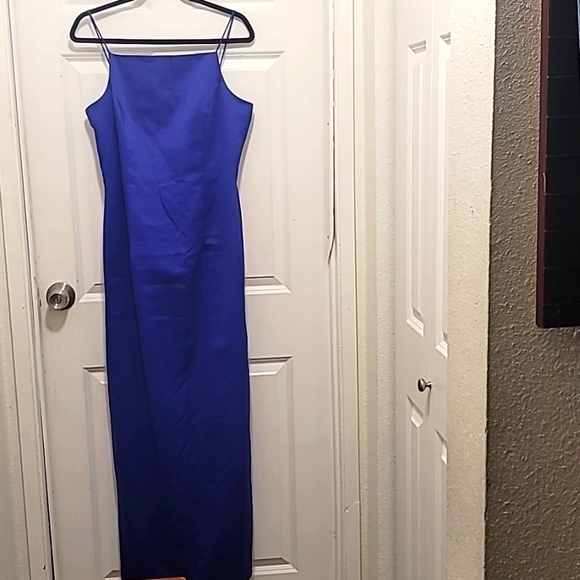 Scene Weaver | Dresses | Vintage Scene Womens Prom Blue A Line Maxi ...